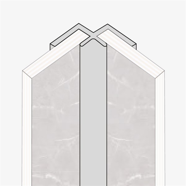 fibo wall panel internal corner white pvc 2400mm