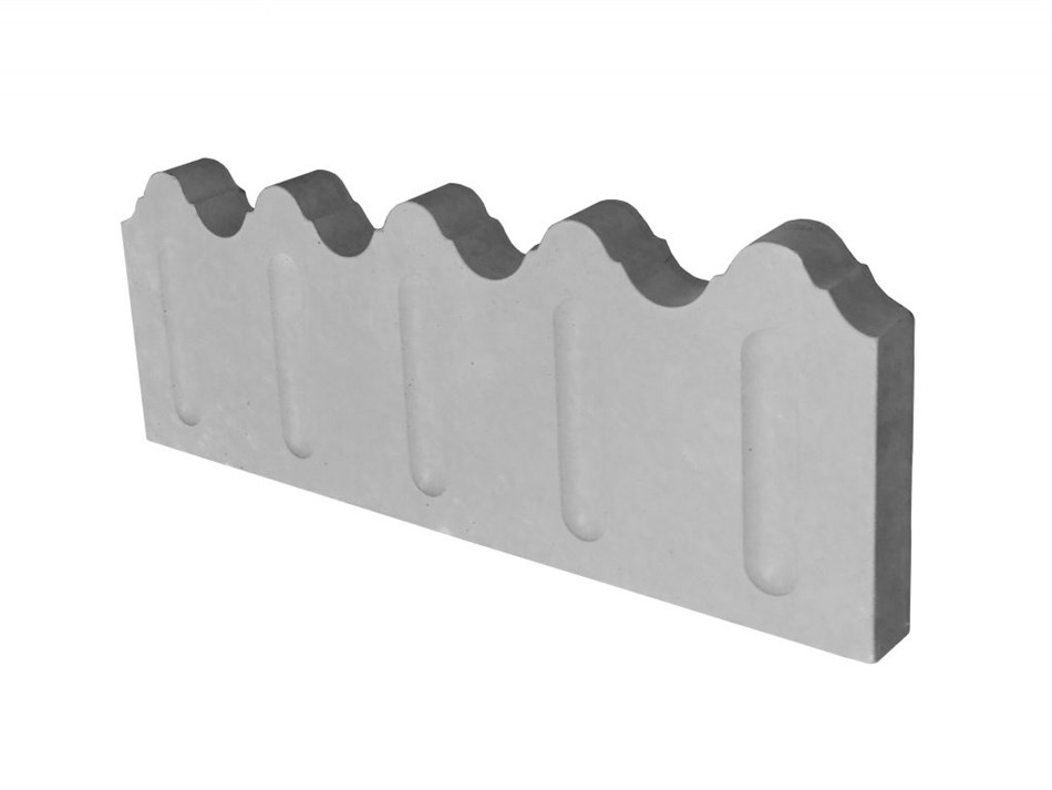 Victorian Edging 445mm x 35mm x 165mm Slate Grey | Edgings